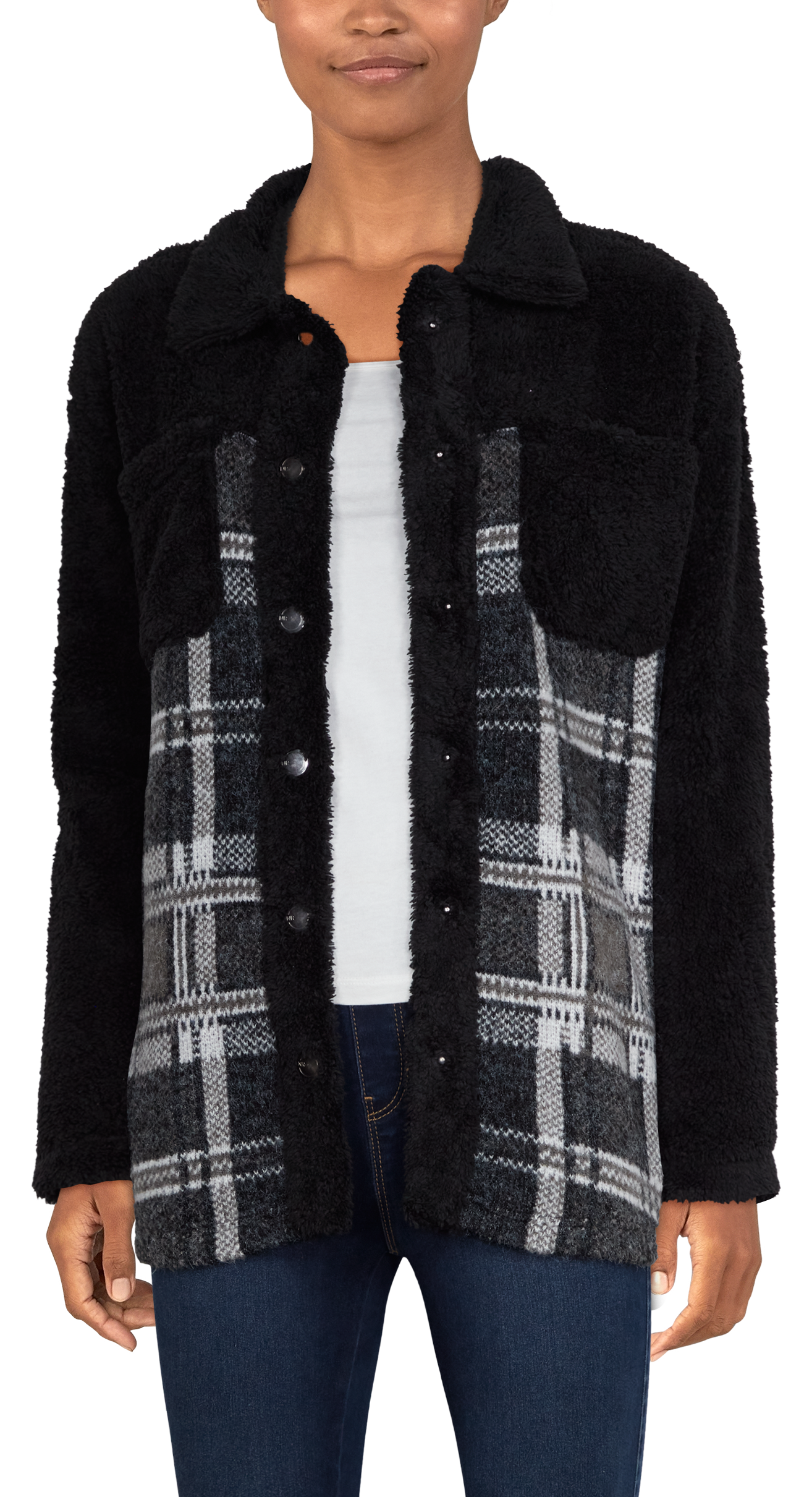 Natural Reflections Sherpa Long-Sleeve Shirt Jacket for Ladies | Bass ...